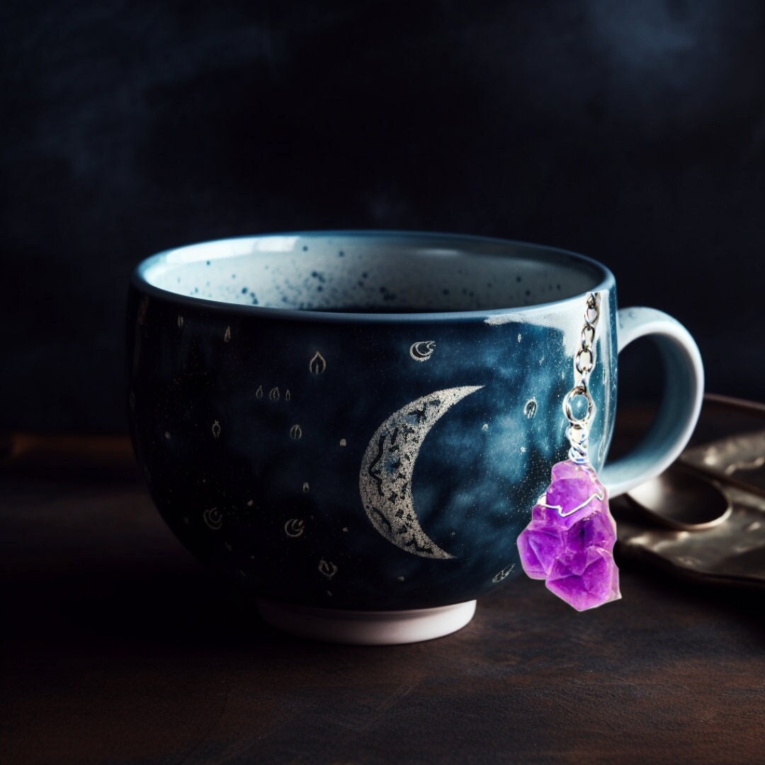Amethyst Crystal Tea Infuser Loose Leaf Tea Steeper Tea Strainer raw ...
