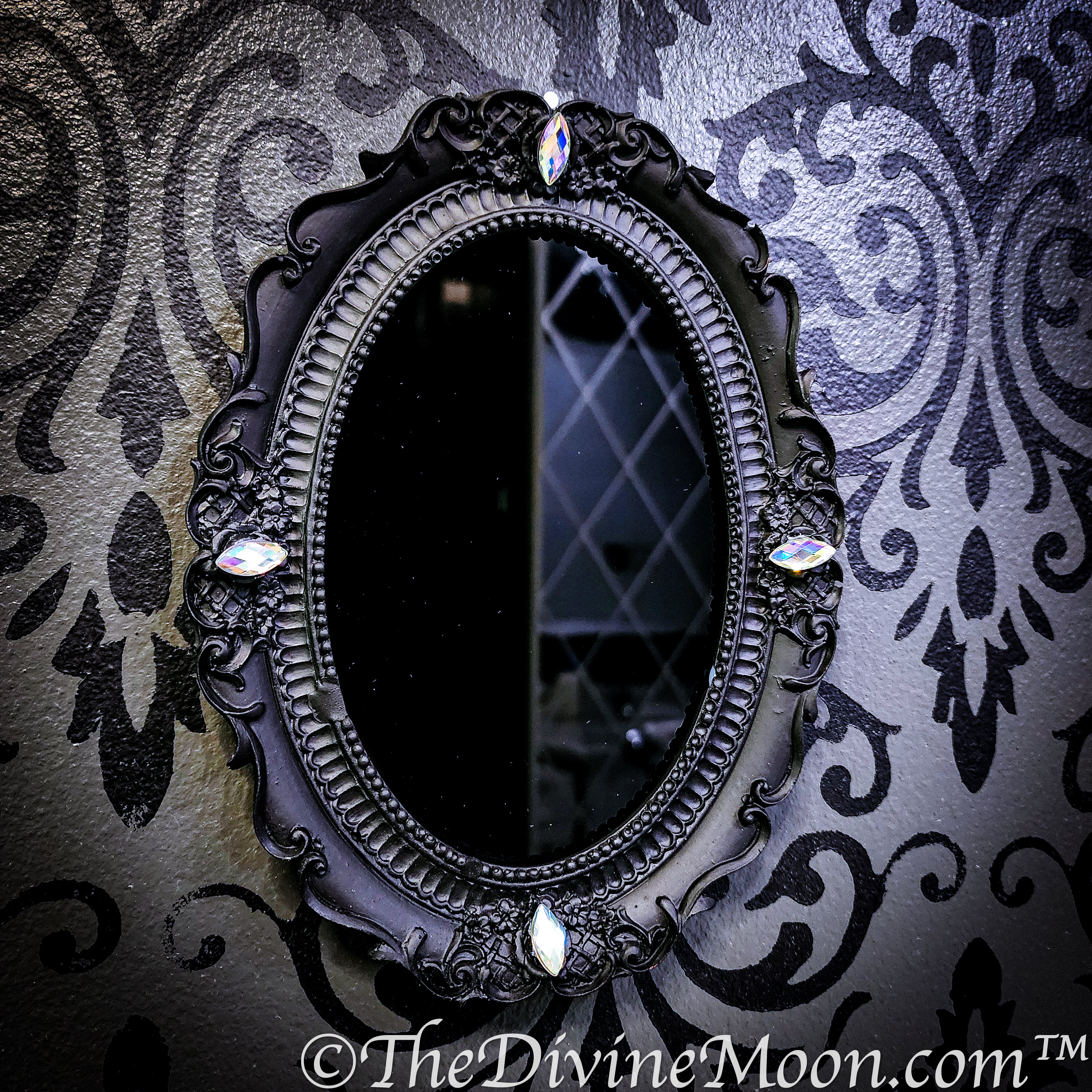 Antique Vintage Scrying Mirror - Fortune Telling - Psychic - Divination ...