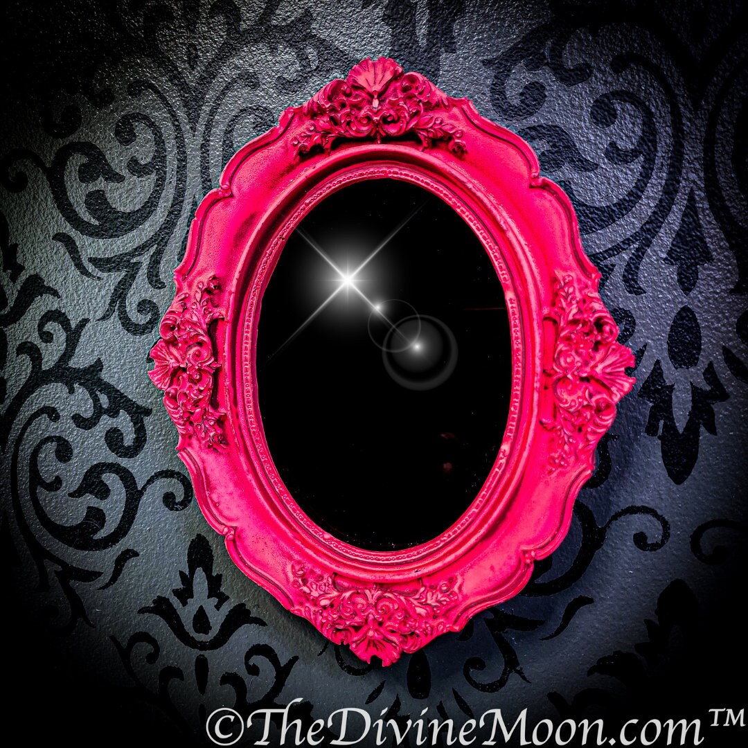 Antique Vintage Scrying Mirror - Fortune Telling - Psychic - Divination ...