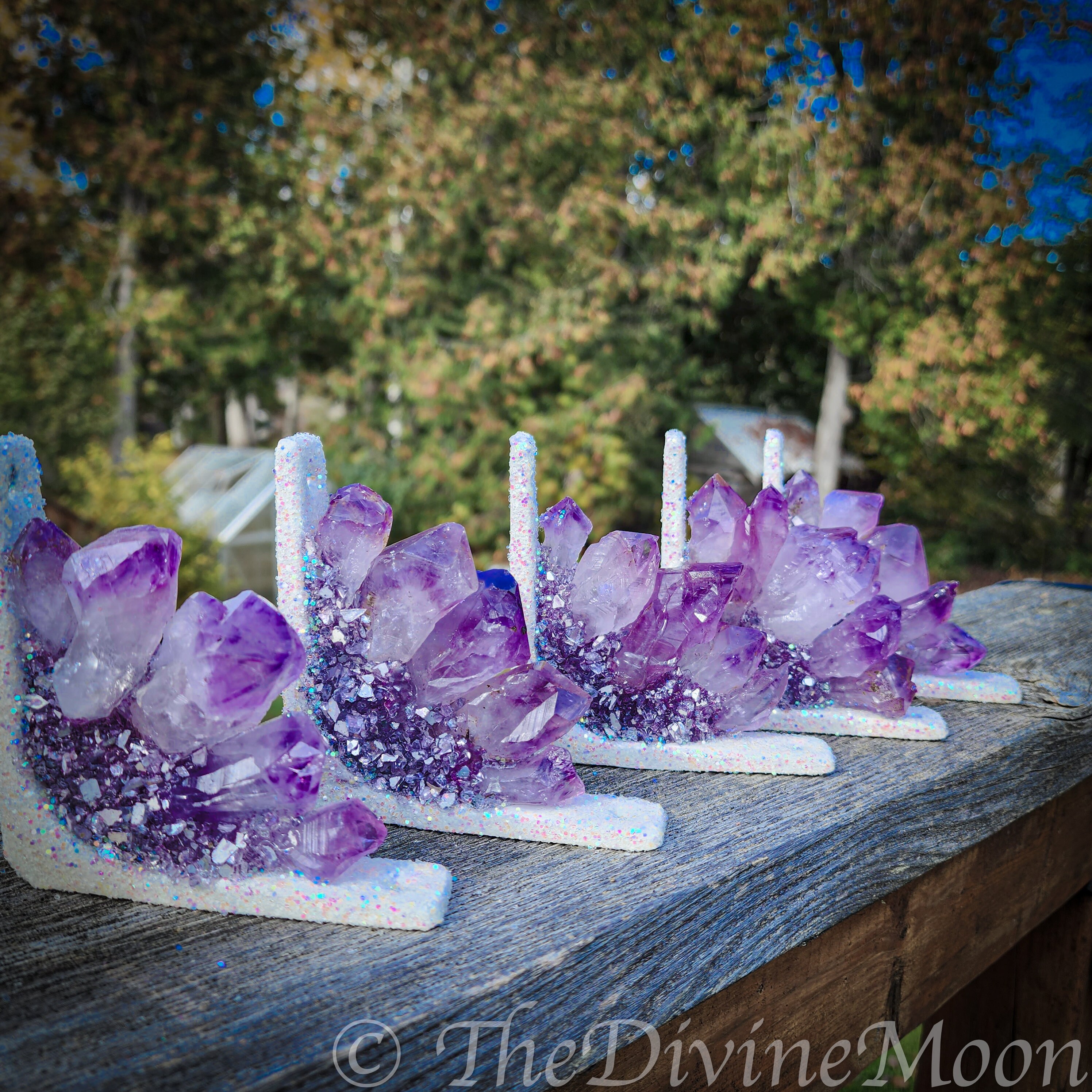 Amethyst Corner Crystal Decor – Doorway or Window Frame Display – One ...