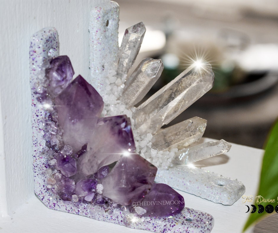 Amethyst Corner Crystal Decor – Doorway or Window Frame Display – One ...