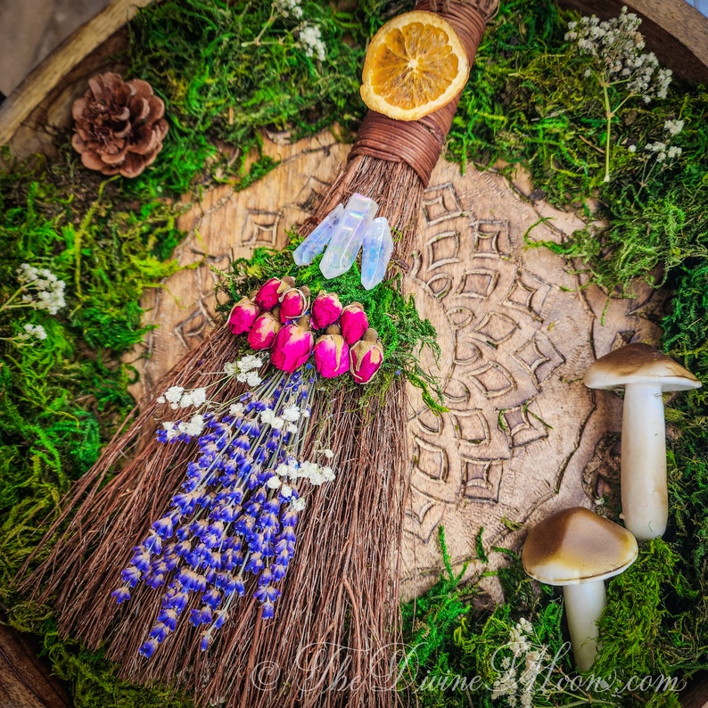 Crystal Altar Orange Cinnamon Witch Broom / Besom, Protection, Warding ...