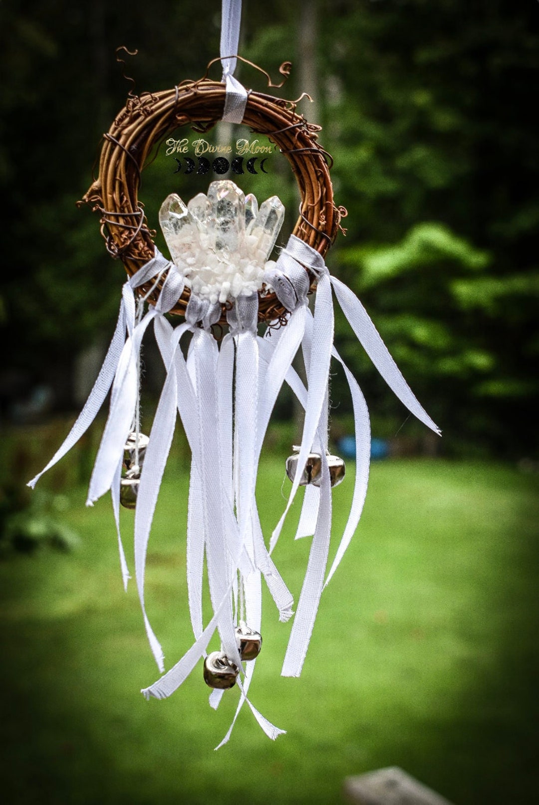 Witch Bells Angel Aura Quartz- Home Blessing Bells - Crystal Energy ...