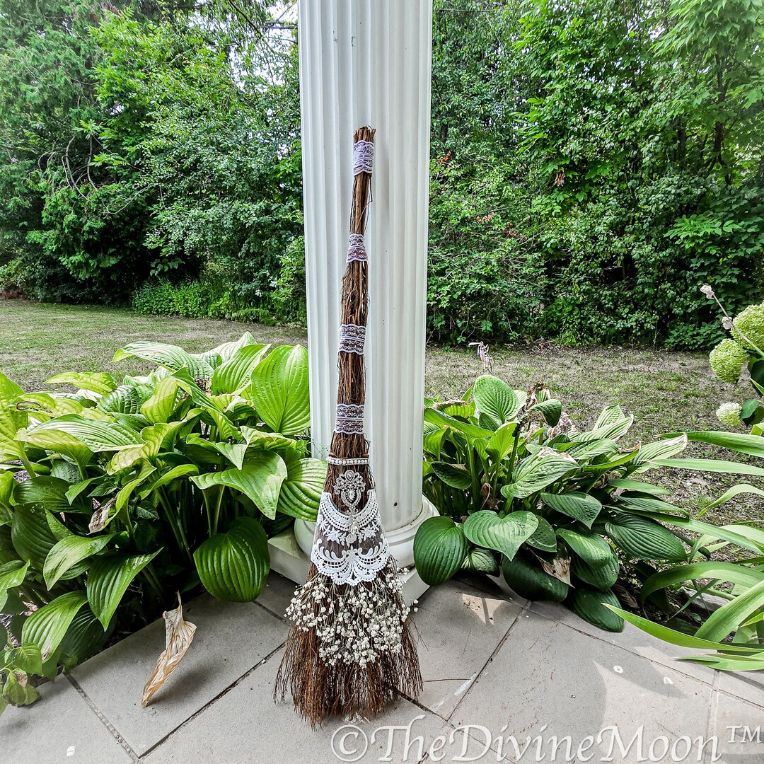Love Wedding Broom, Jump the Broom, Life Size Crystal Altar Witch Broom ...