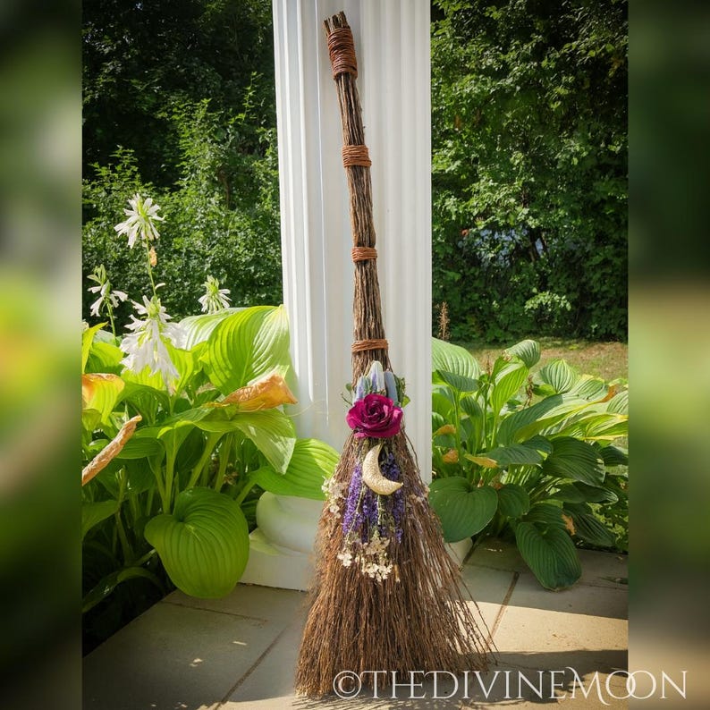 Life Size Moon Crystal Altar Witch Broom / Besom, Protection, Warding ...