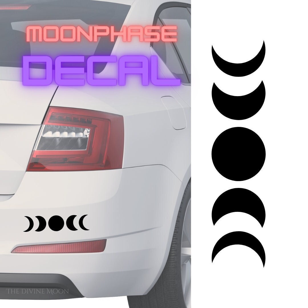 Witchy Car Decal, Car Sticker, Bumper Sticker, Moonphase, Witchy ...