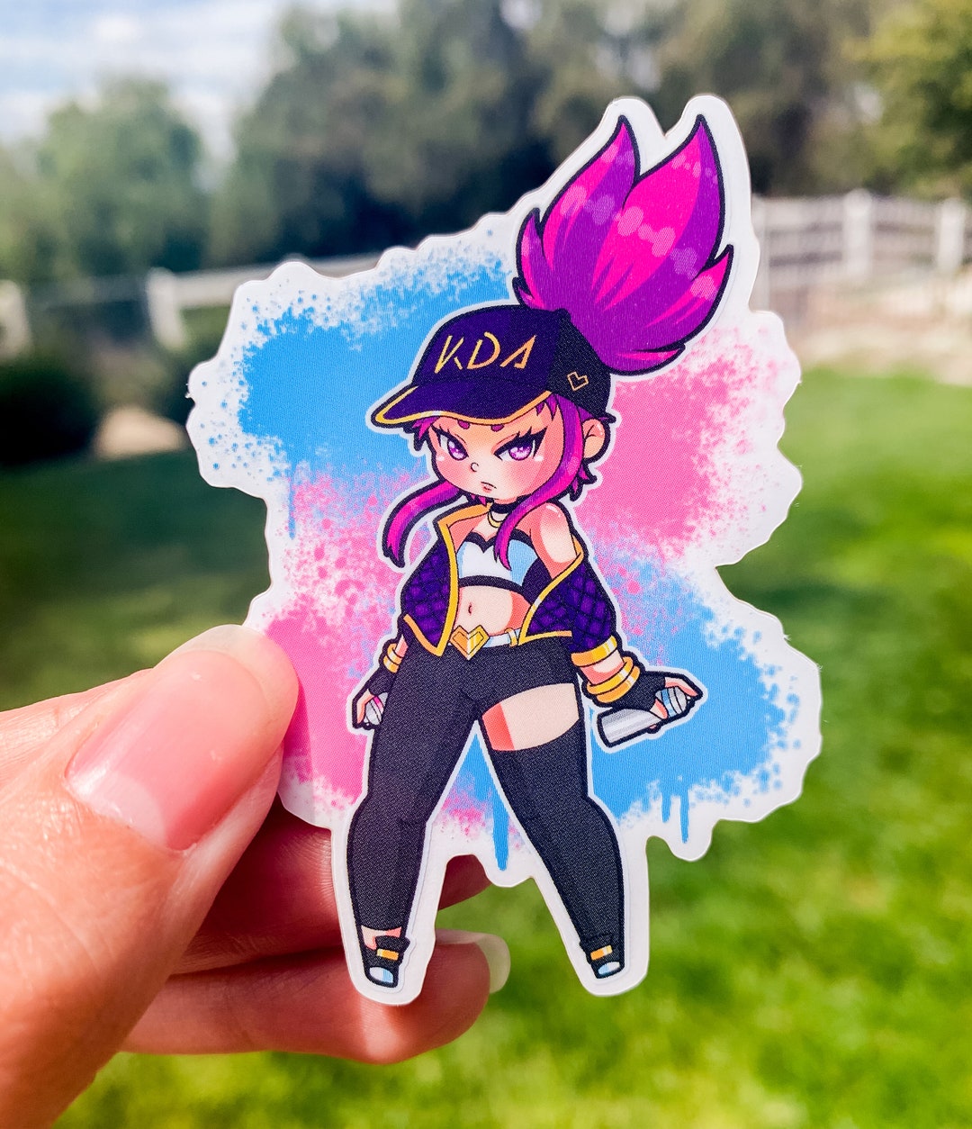 K/DA Akali Sticker League of Legends Transparent Vinyl Sticker - Etsy