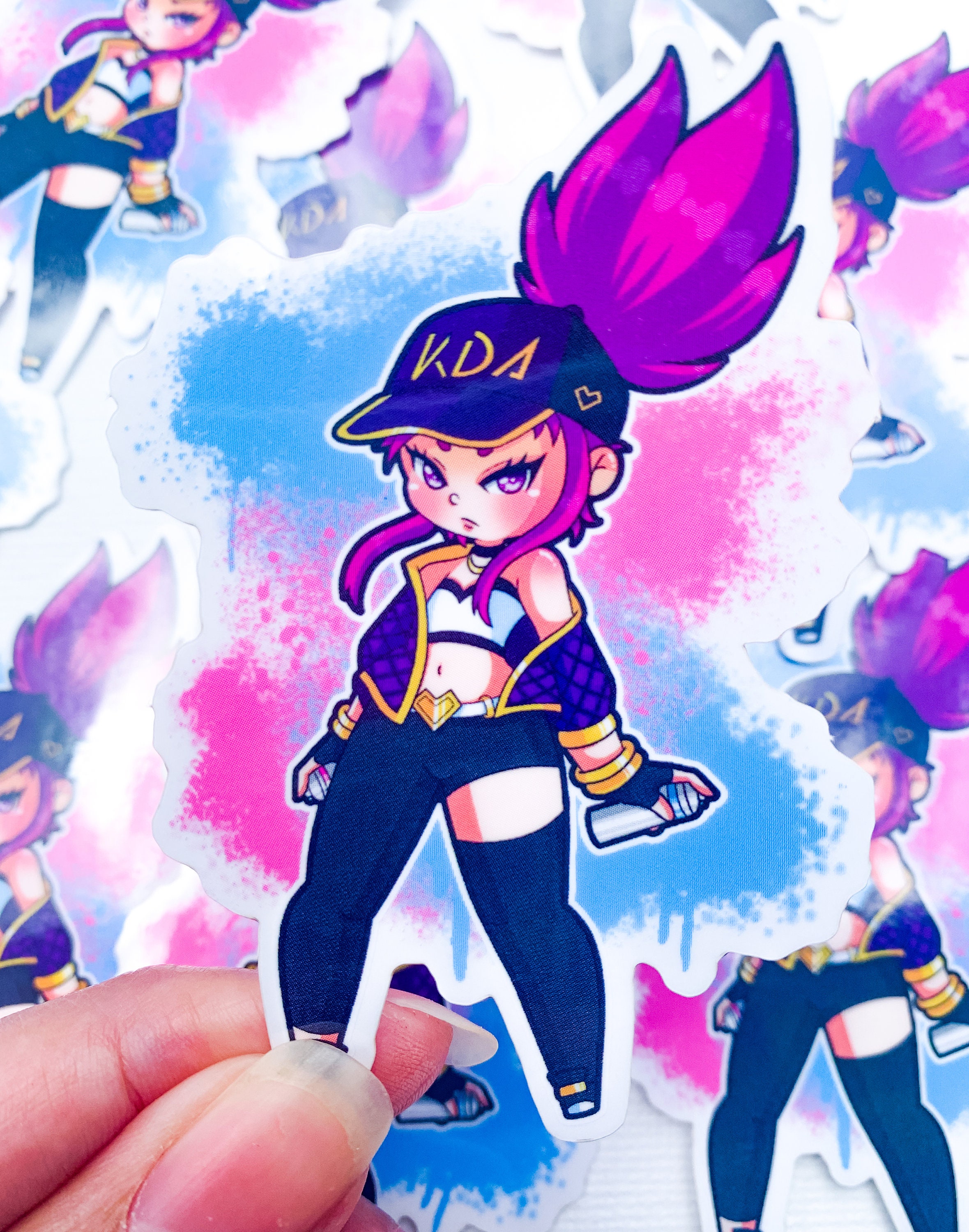 K/DA Akali Sticker League of Legends Transparent Vinyl - Etsy