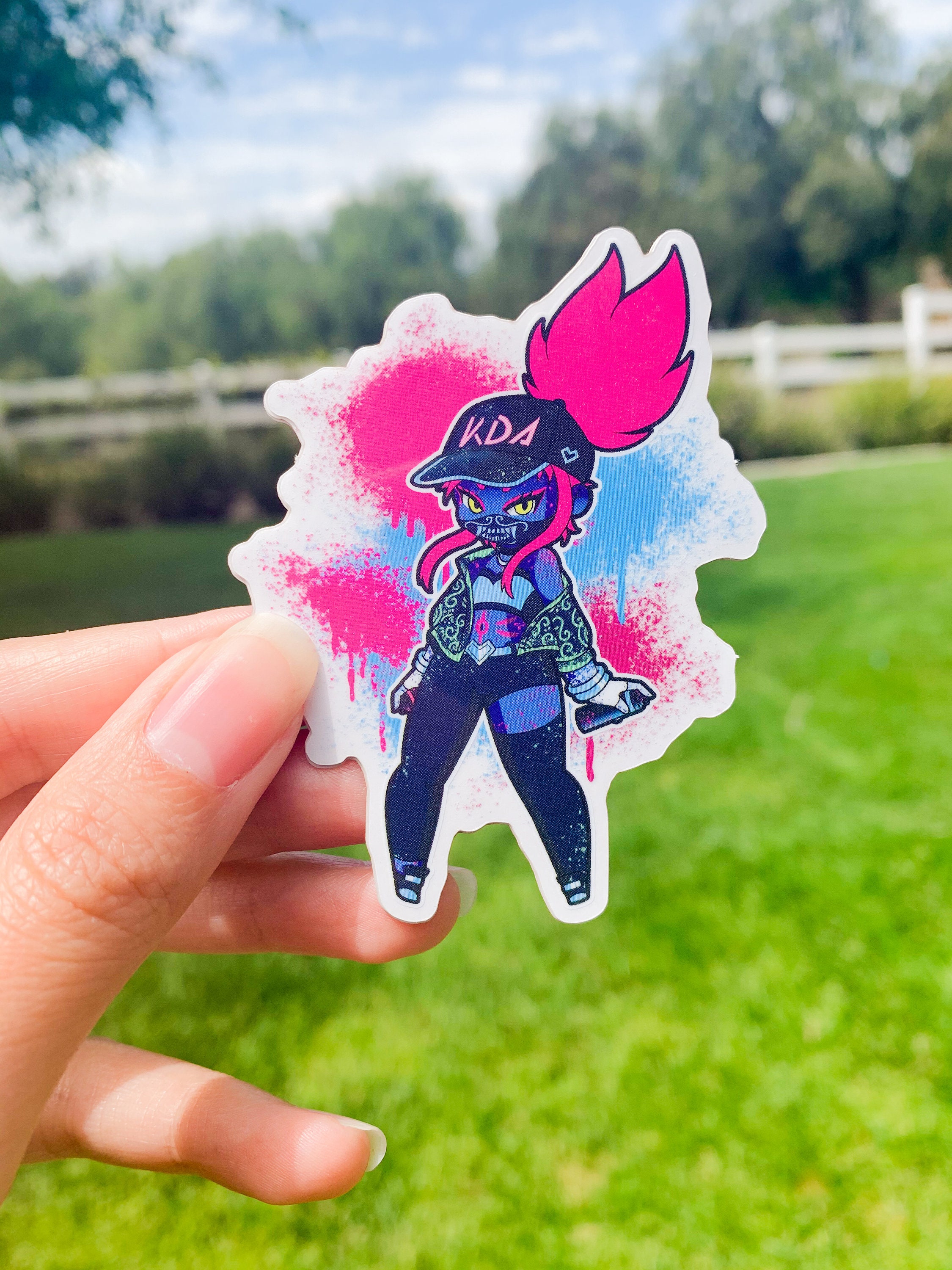 K/DA Akali Sticker NEON League of Legends Transparent - Etsy Finland