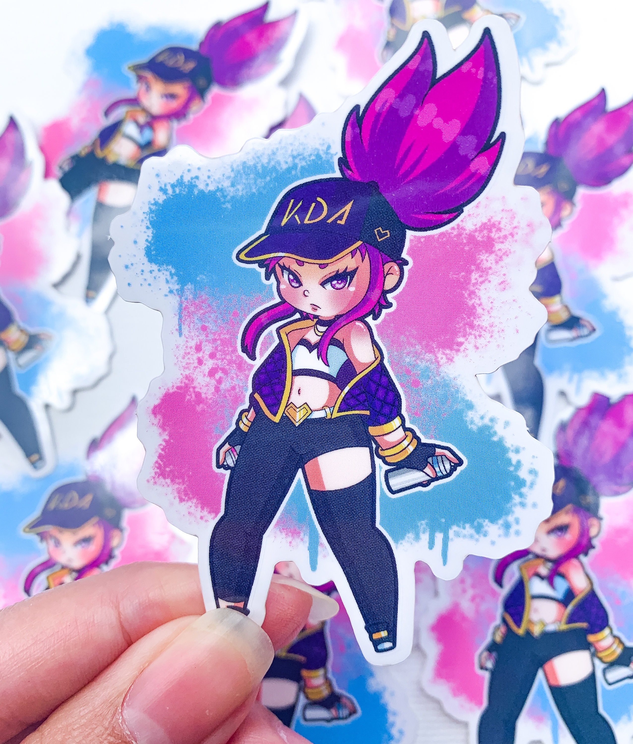 K/DA Akali Sticker League of Legends Transparent Vinyl - Etsy