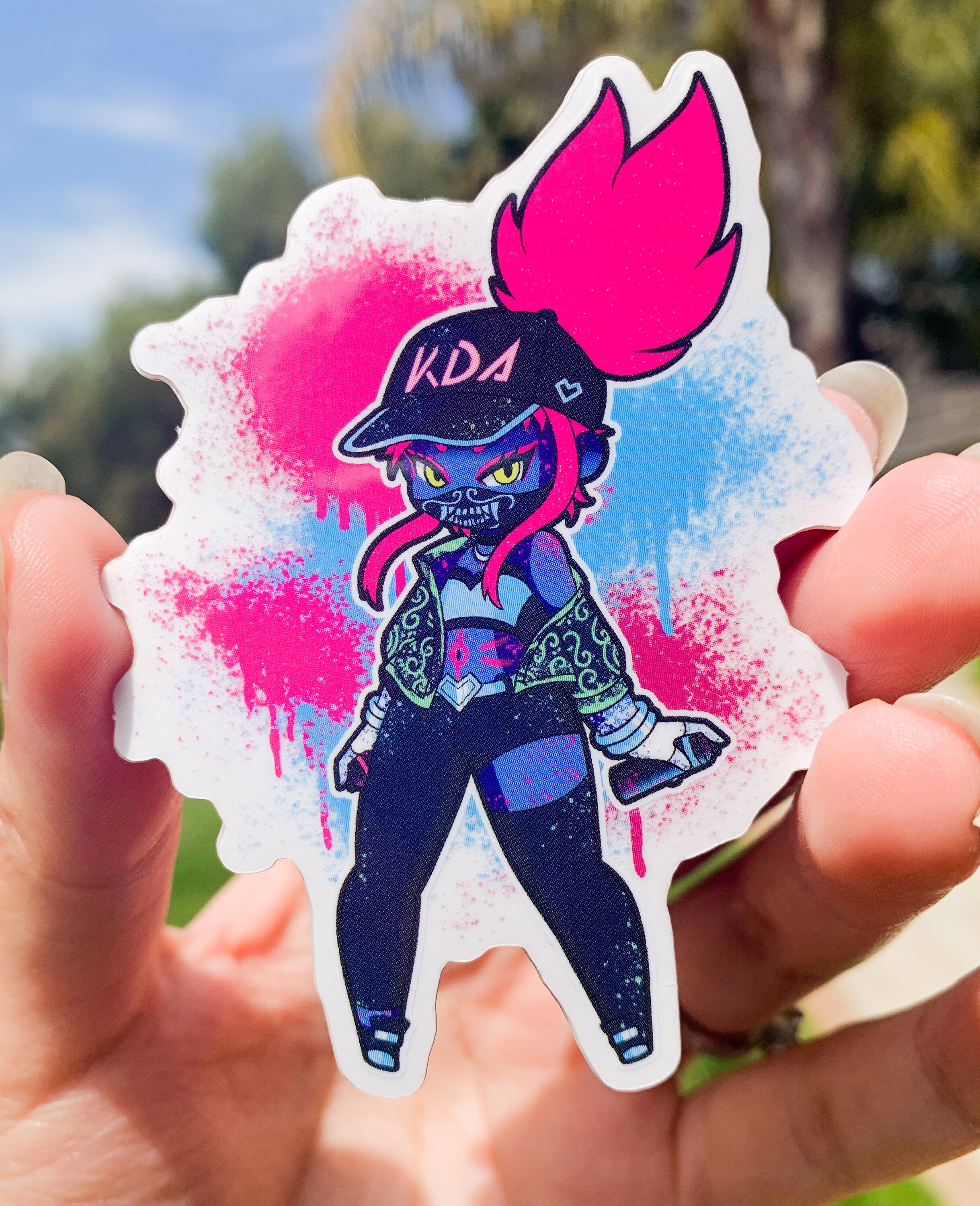 K/DA Akali Sticker NEON League of Legends Transparent - Etsy Finland
