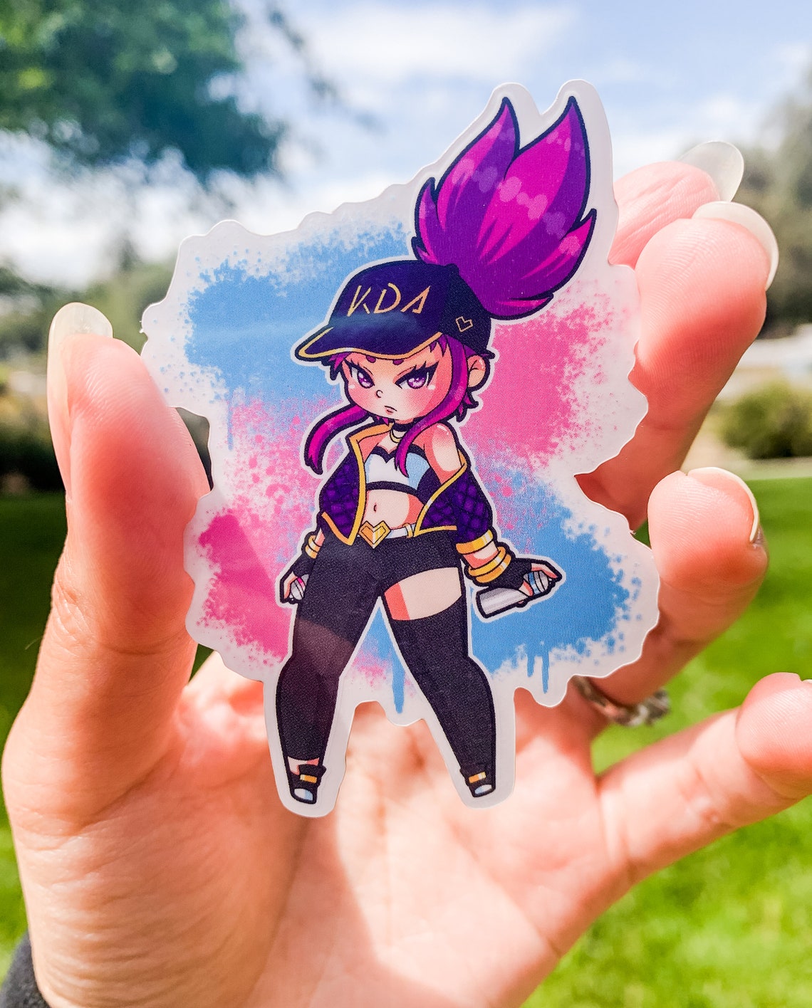 K/DA Akali Sticker League of Legends Transparent Vinyl - Etsy