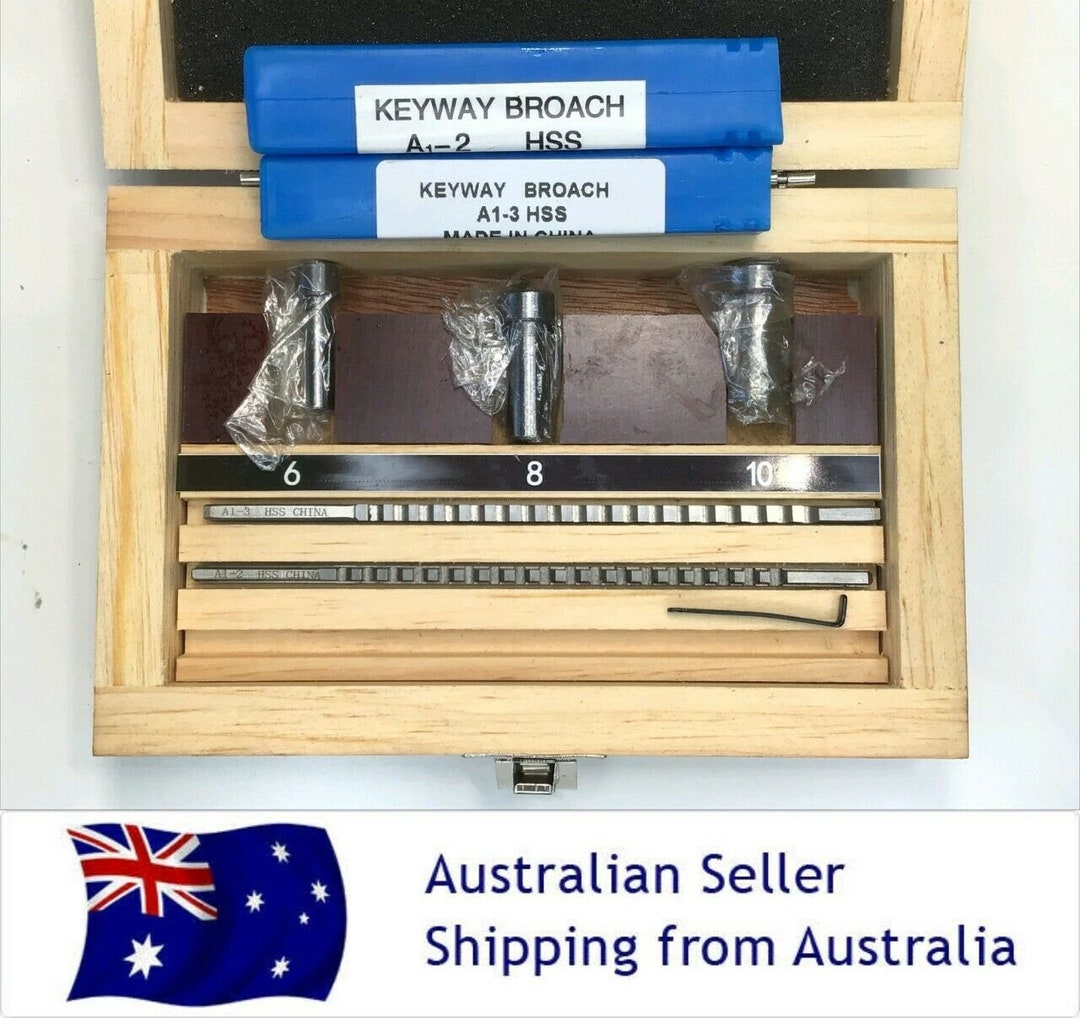 6 PIECES HSS Keyway Broach Set Metric 2mm 3mm Broaches 6/8/10 Collared ...