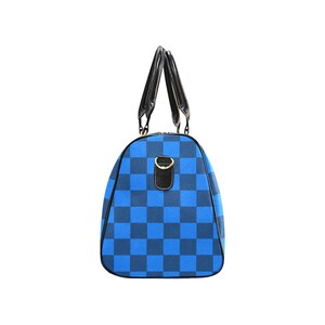 Checkered Travel Bag, Travel Bag, Checker Print Bag, Groomsmen Gift ...