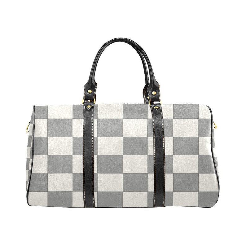 Checkered Travel Bag, Travel Bag, Checker Print Bag, Groomsmen Gift ...