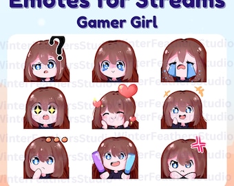 Cute Frog Twitch Emotes, Streaming Emote, Six Emotes, Cute Chibi ...