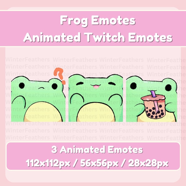 Animated Cute Frog Twitch Overlay Package, Animated Intermissions ...