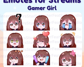 Cute Frog Twitch Emotes, Streaming Emote, Six Emotes, Cute Chibi ...