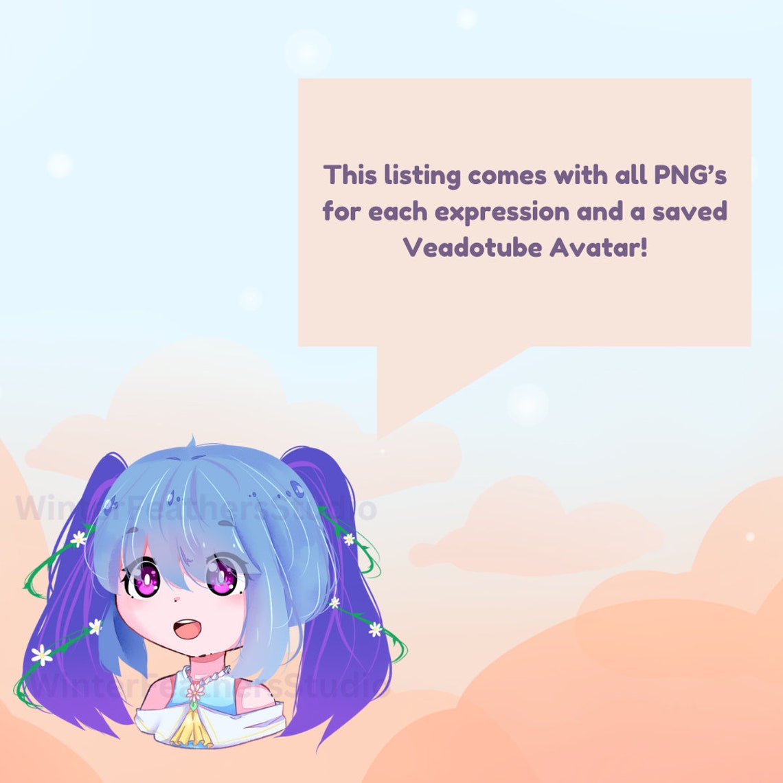 Cute Flower Magical Girl, Premade Vtuber or Pngtuber Model, Streaming ...