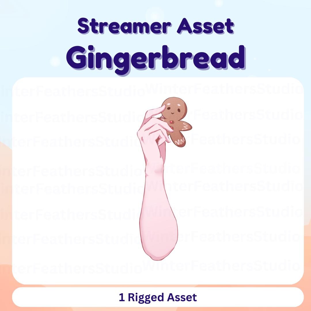 Vtuber Asset | Cute Gingerbread Hand Asset | Graphics for Streaming ...
