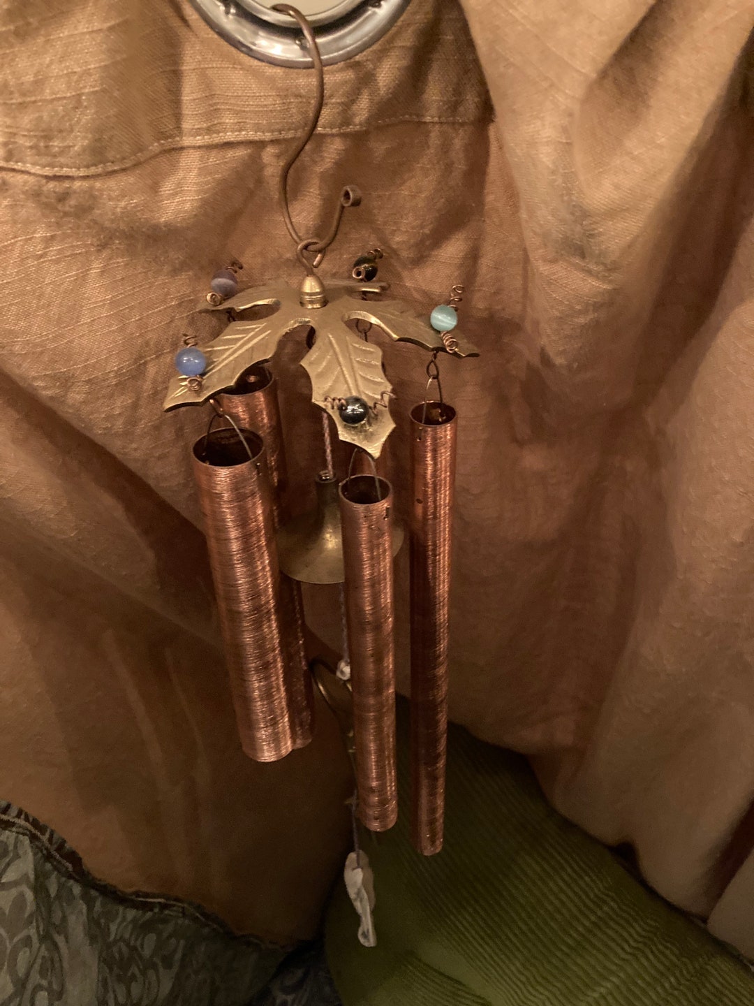 Skeleton Key Wind Chime, One of a Kind, Handmade, Brass Holly Leaf ...