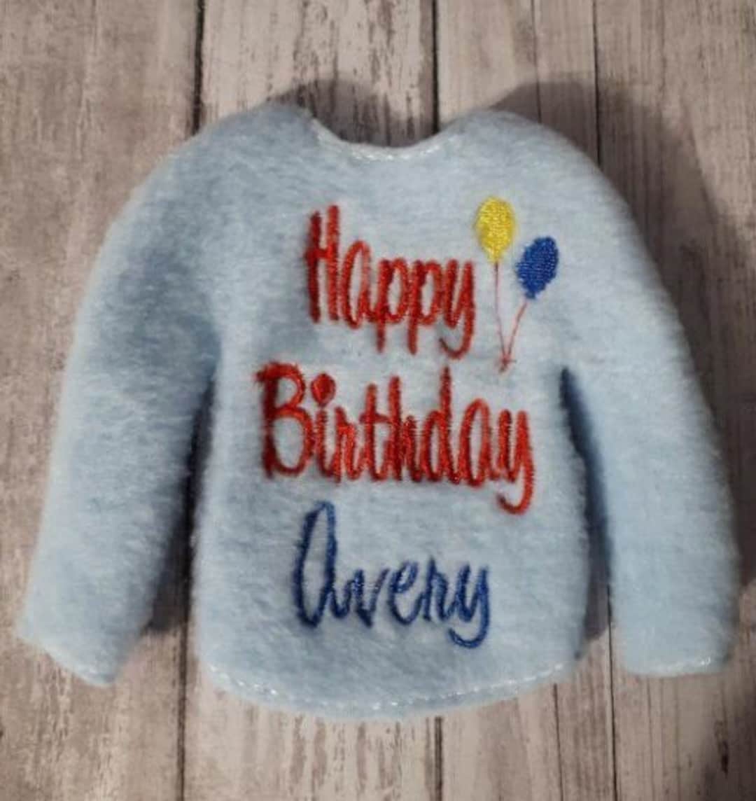 Happy Birthday Personalized Doll Sweater - Etsy