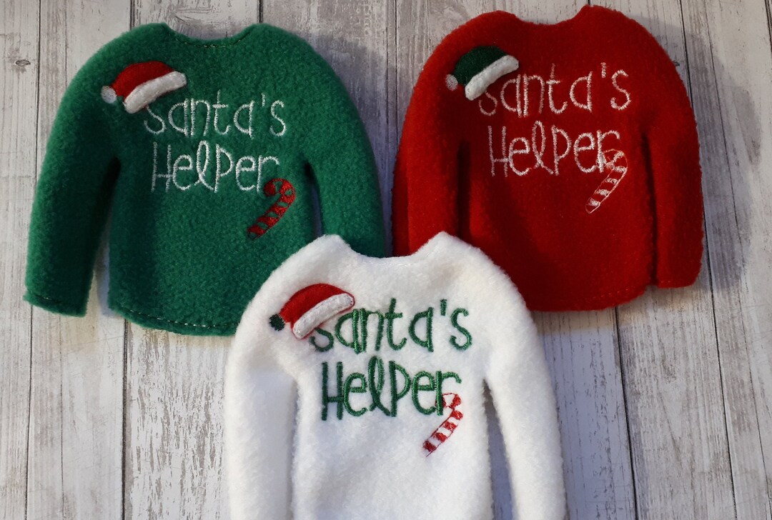 Personalized Santa's Helper Elf Doll Sweater - Etsy Canada