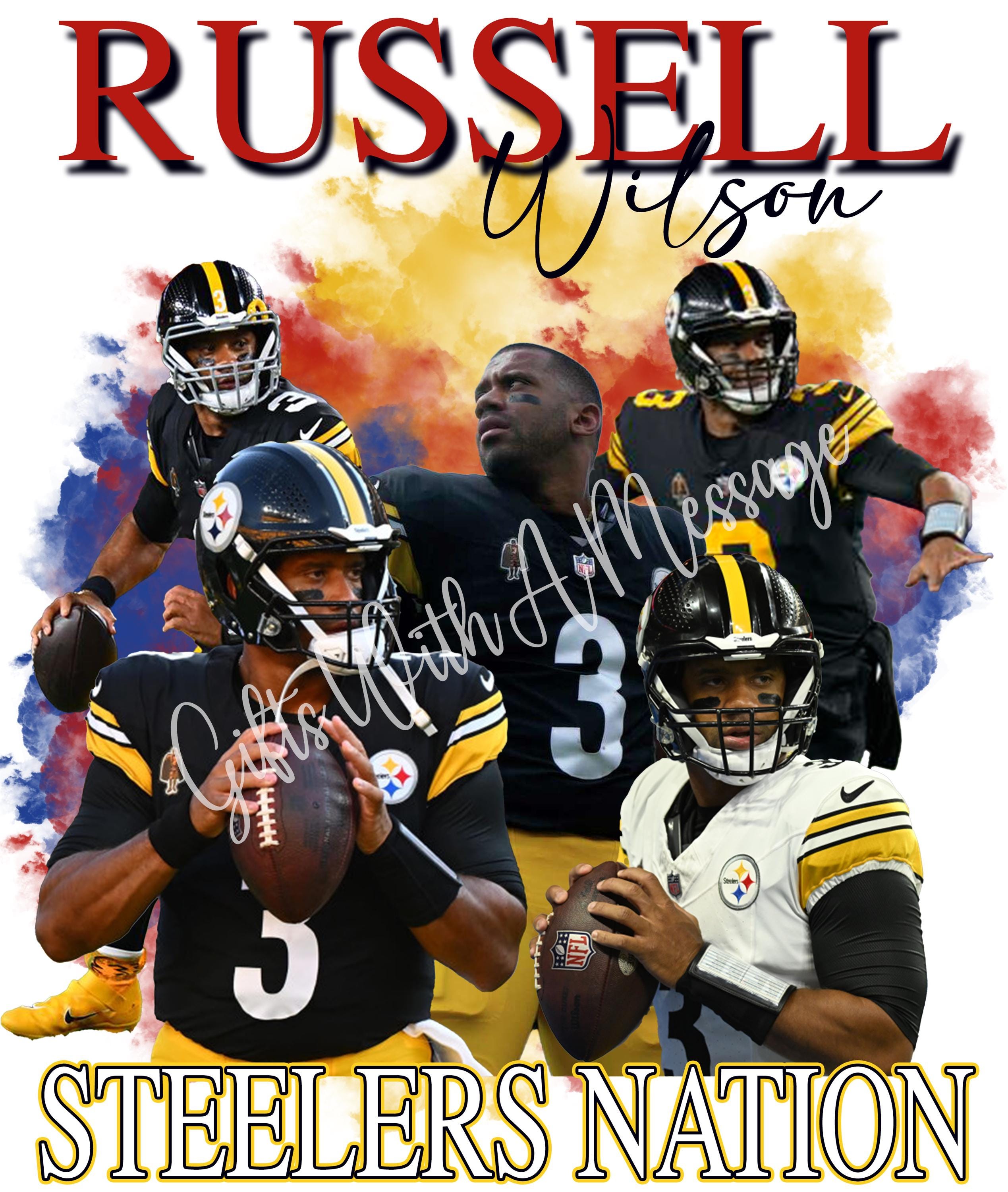 Pittsburgh Steelers Football, Russell Wilson T Shirt Design, PNG ...