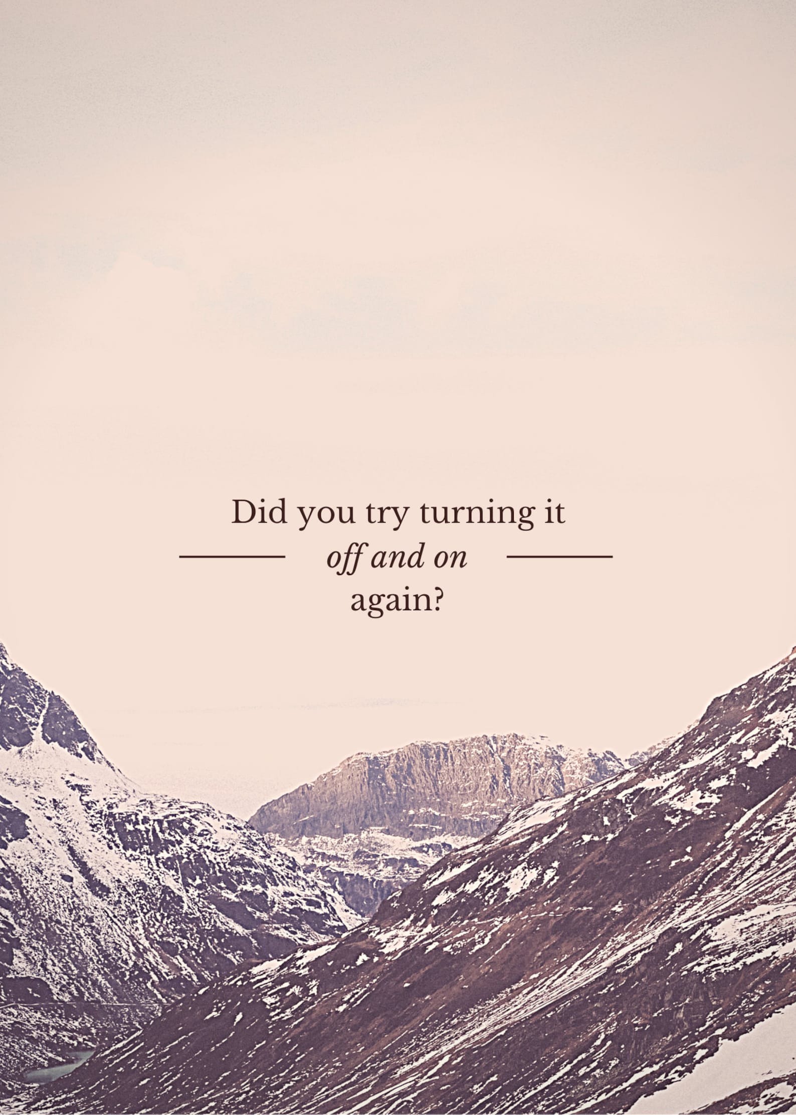 Did You Try Turning It off and on Again Printable Wall and - Etsy