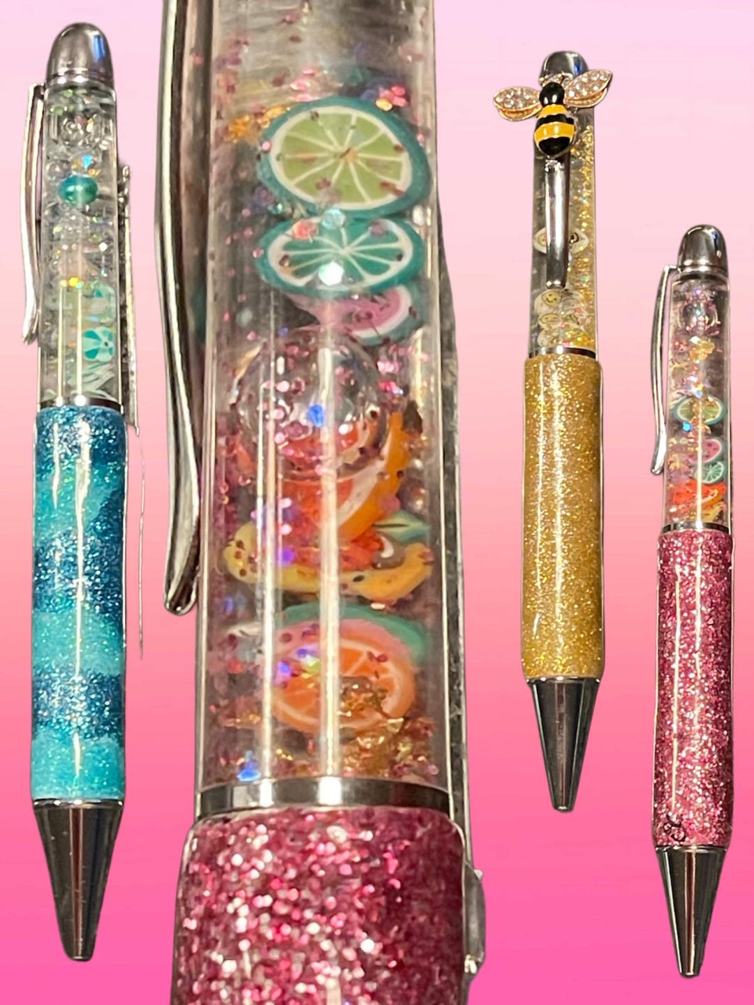 Decorative Snowglobe/liquid Float Pens - Etsy