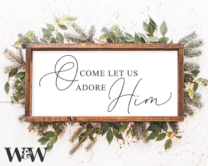 O Come Let Us Adore Him SVG Cut File Christian Christmas SVG - Etsy