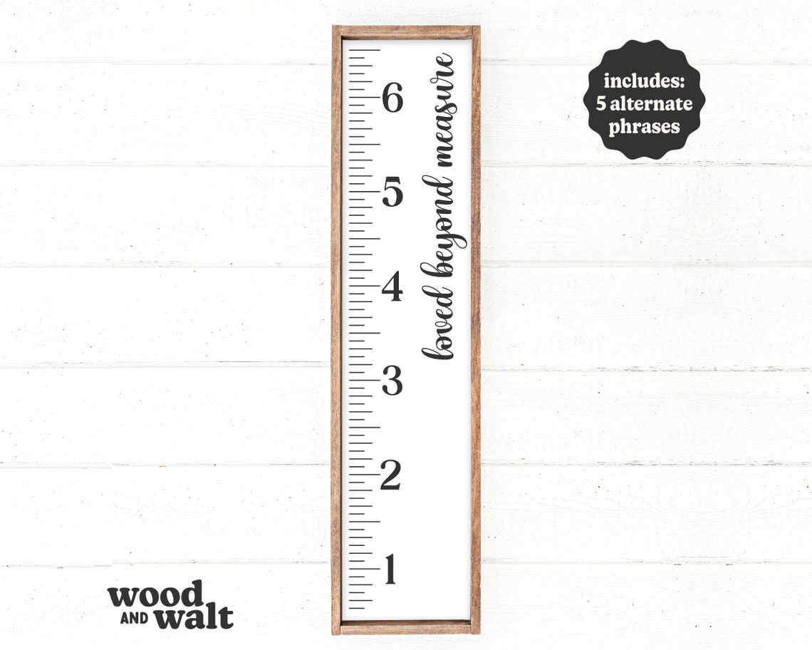 Kids Growth Chart SVG | Farmhouse Growth Ruler Design | Kids Height ...