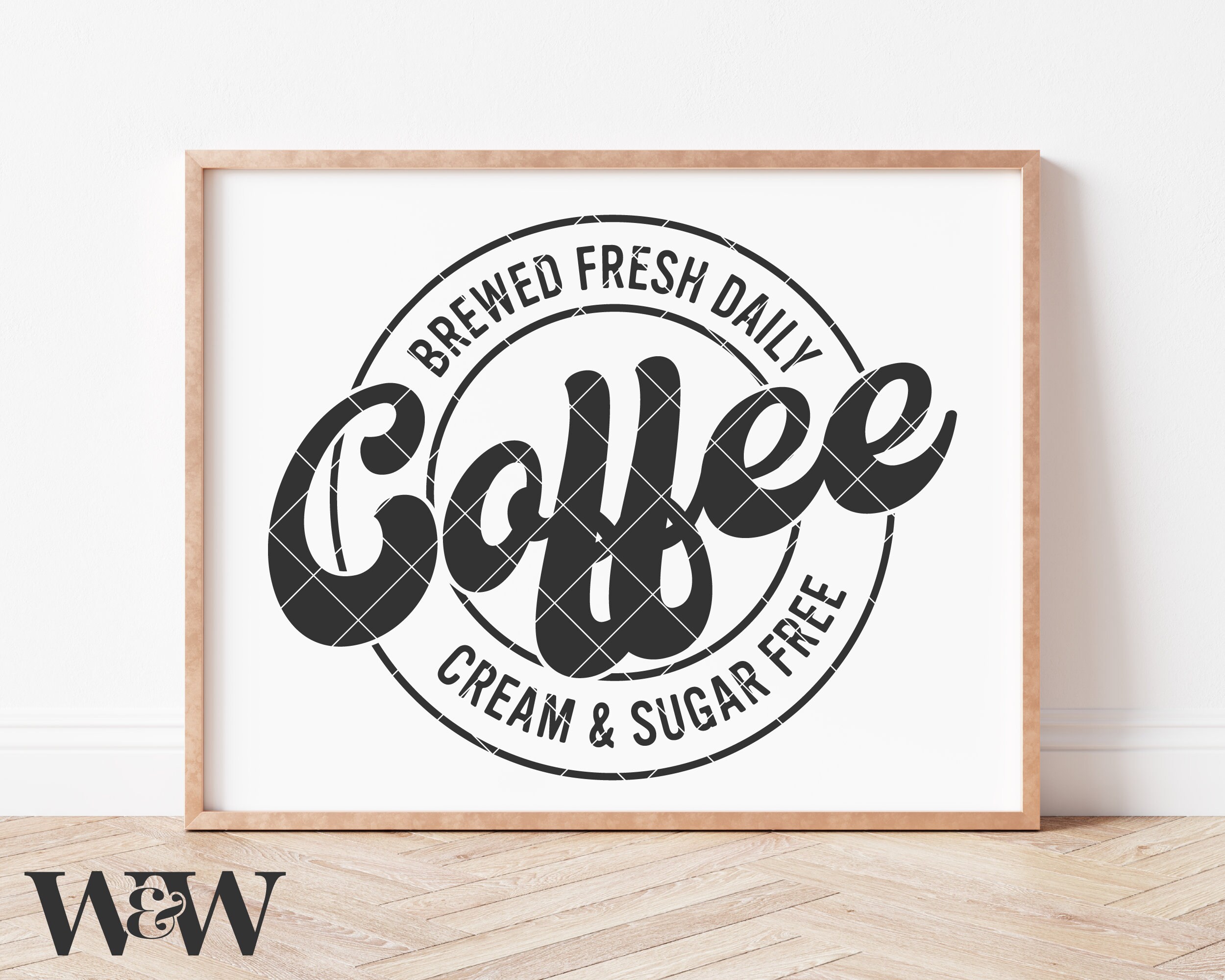 Coffee Round Sign SVG PNG Coffee Bar SVG Brewed Fresh - Etsy Canada
