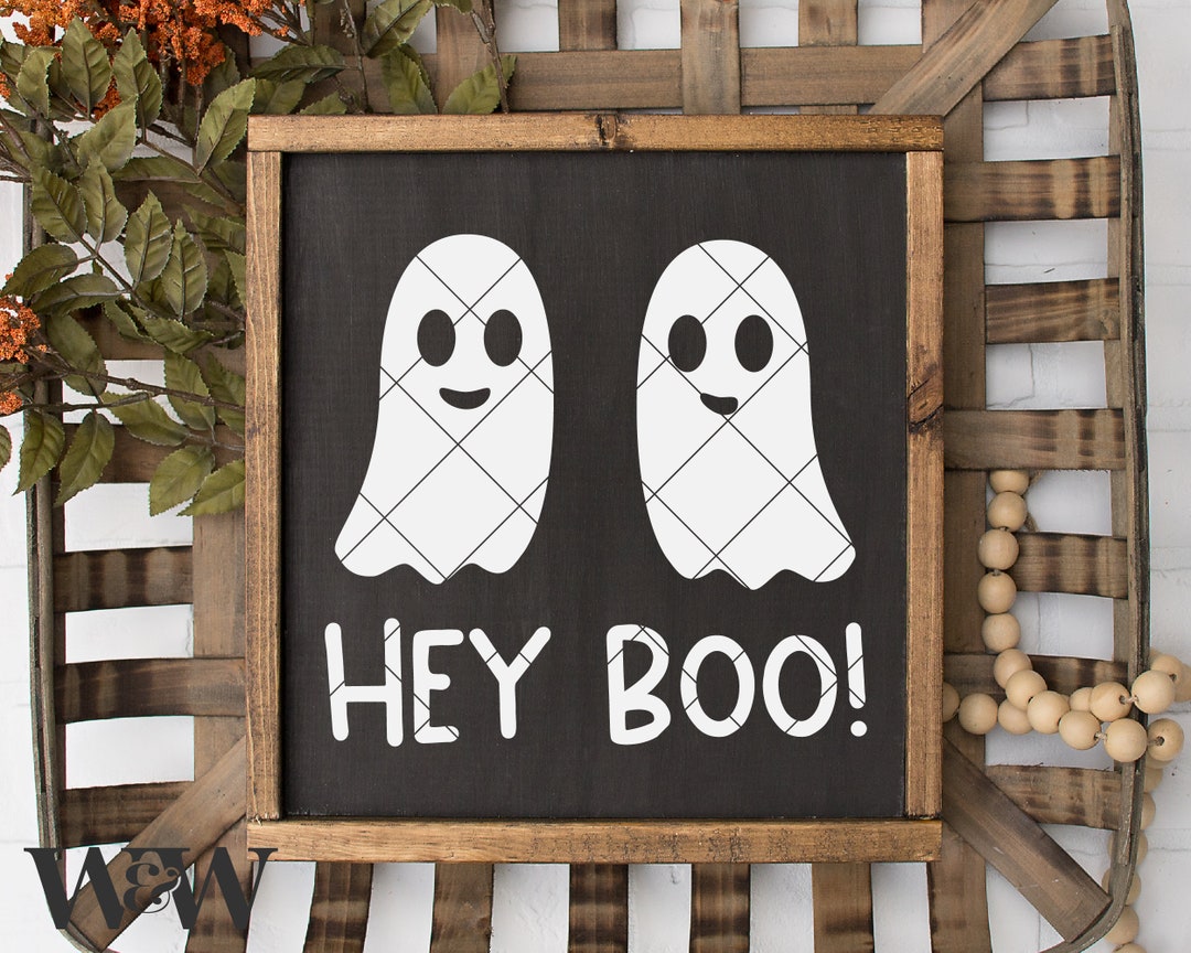 Hey Boo SVG PNG Funny Halloween Sign SVG Boo Crew Svg - Etsy