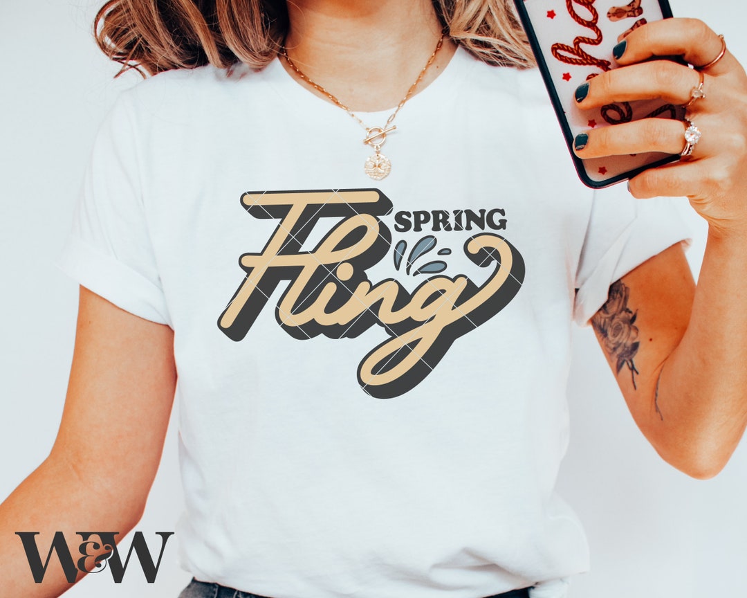 Spring Fling SVG PNG Retro Spring Shirt SVG Spring Break - Etsy