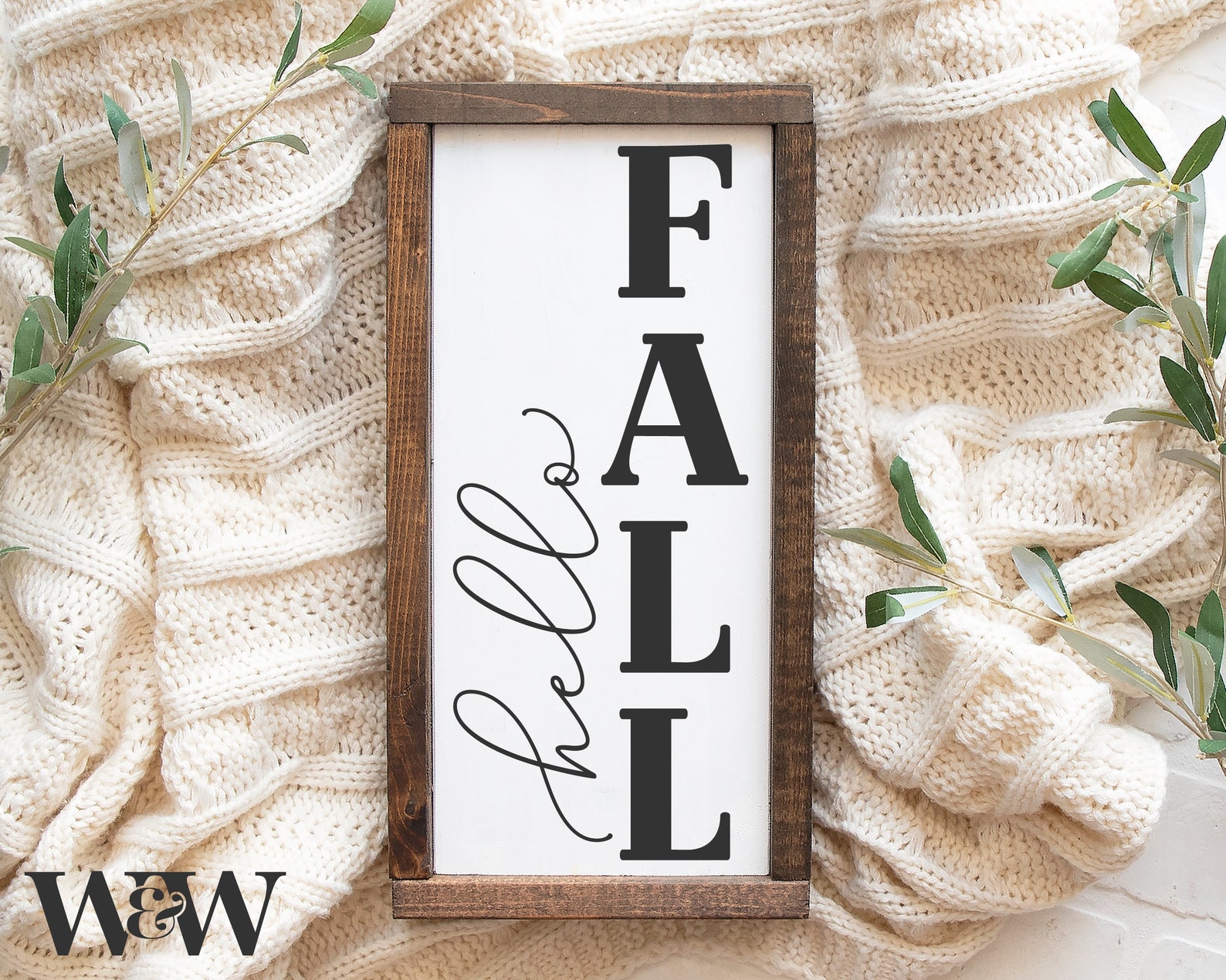 Hello Fall SVG | Vertical Fall Sign SVG | Autumn Sign SVG | Fall Porch ...