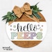 Hello Peeps SVG | Easter Door Hanger SVG | Round Easter Sign SVG ...