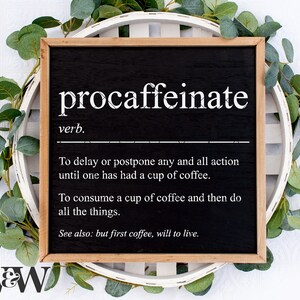 Procaffeinate Definition SVG | Funny Coffee Sign Cut File | Funny ...