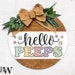 Hello Peeps SVG Easter Door Hanger SVG Round Easter Sign - Etsy Canada