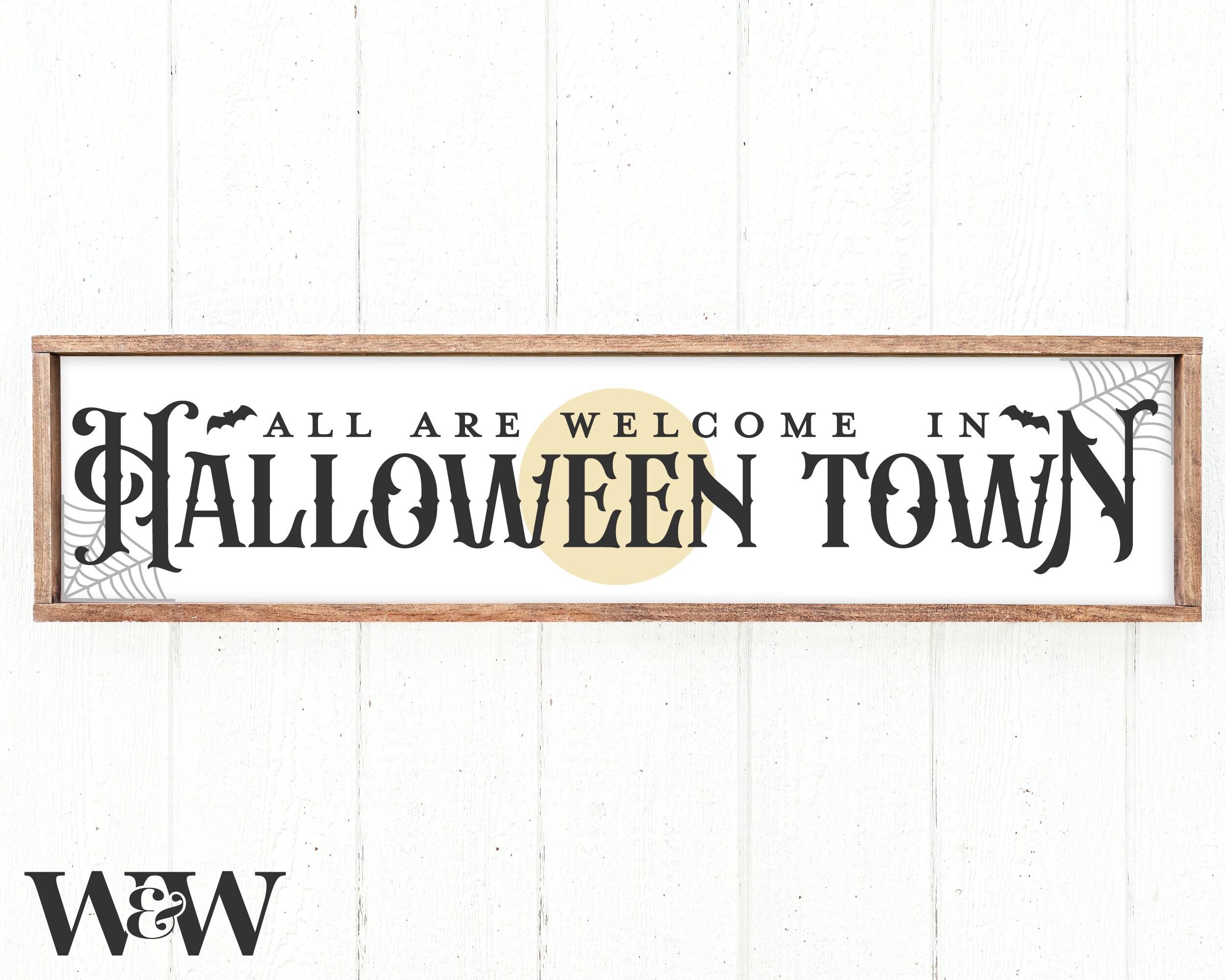 All Are Welcome in Halloween Town SVG | Halloween Sign SVG | Fall Sign ...