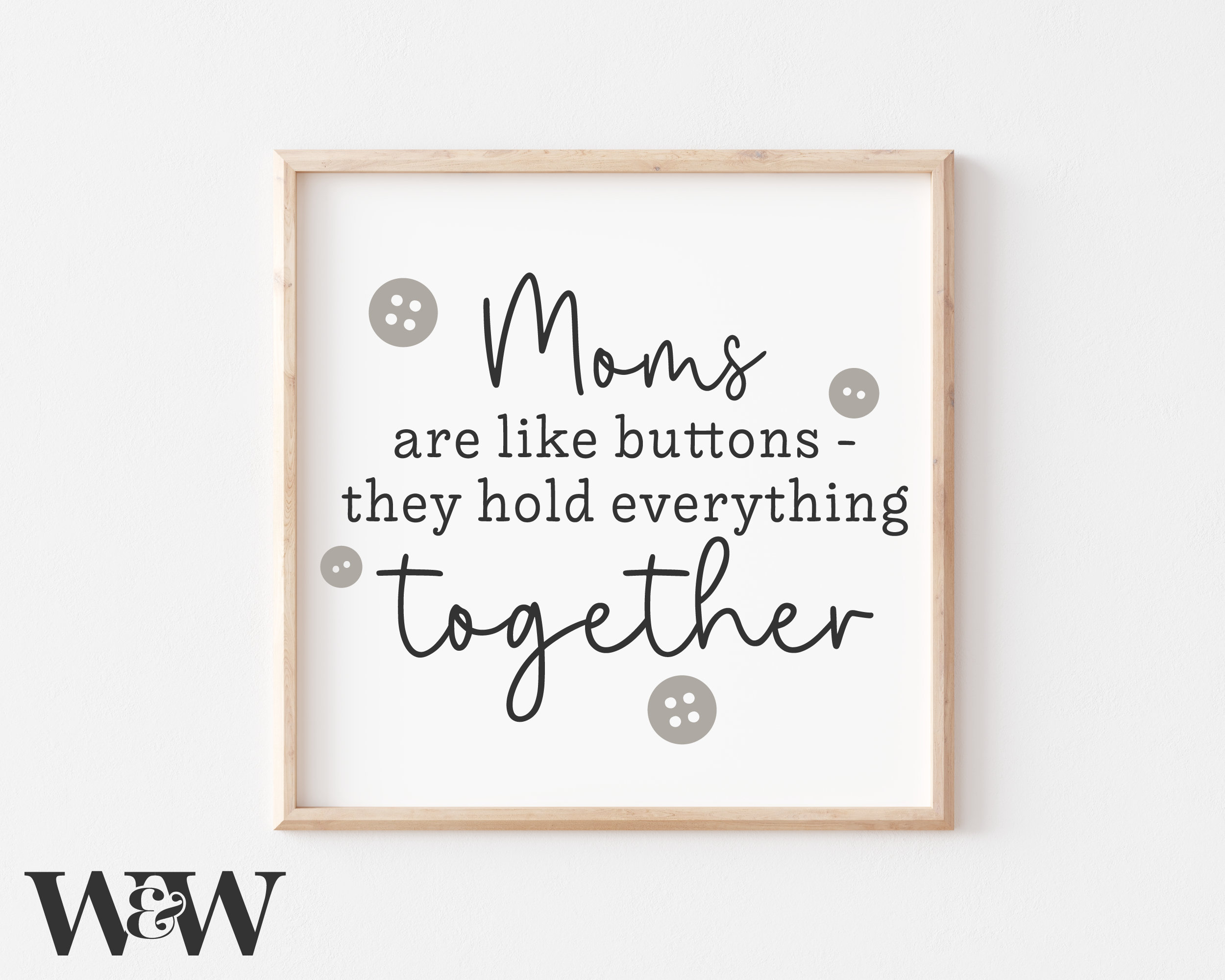 Moms Are Like Buttons They Hold Everything Together SVG - Etsy UK