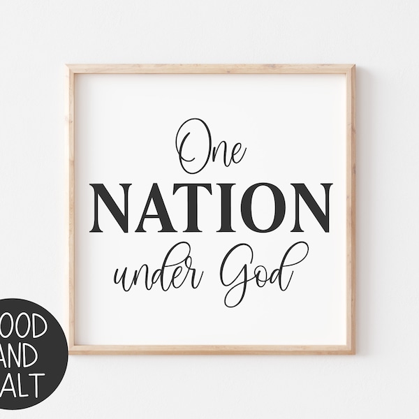 One Nation Under God Sign - Etsy
