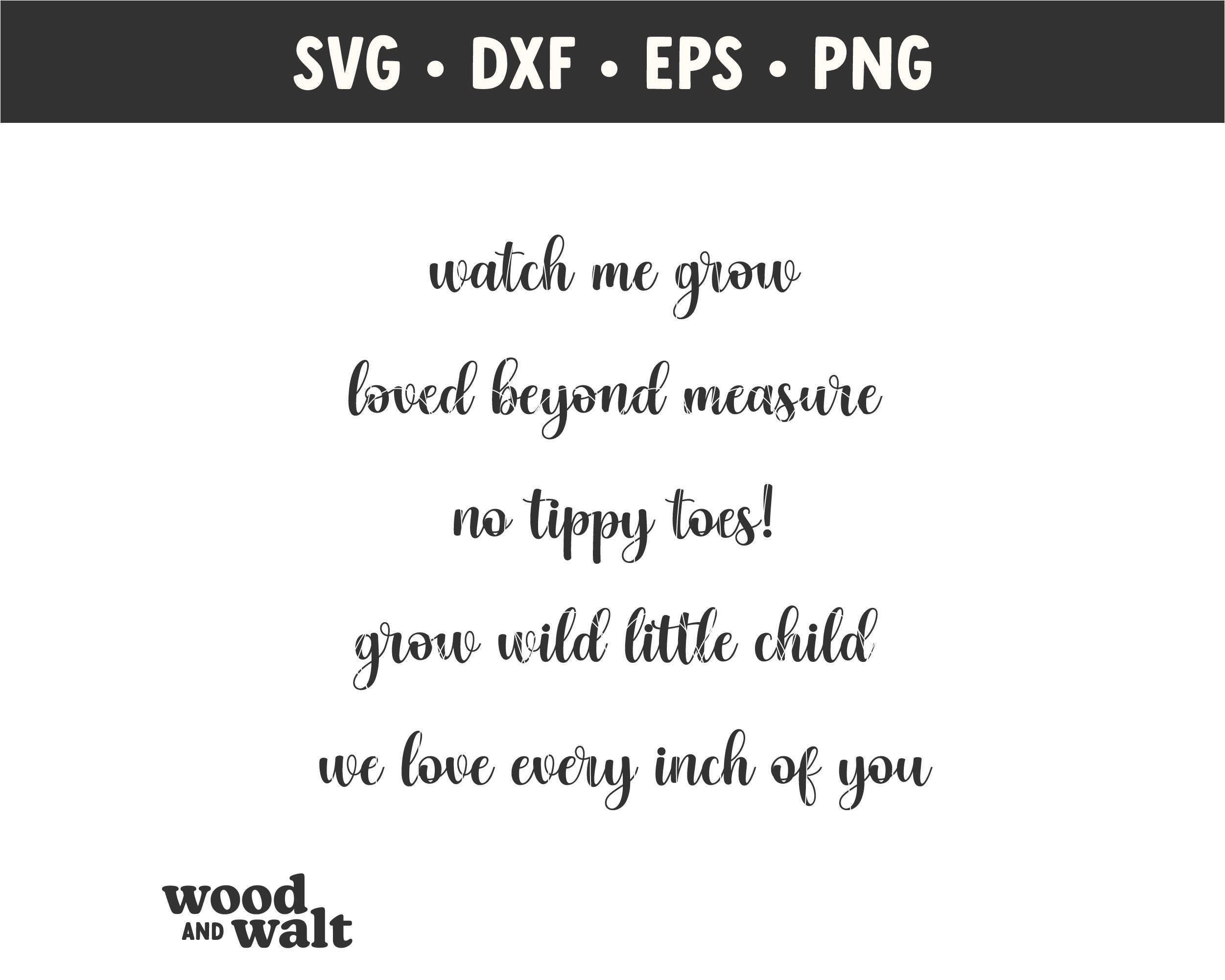 Kids Growth Chart SVG | Farmhouse Growth Ruler Design | Kids Height ...