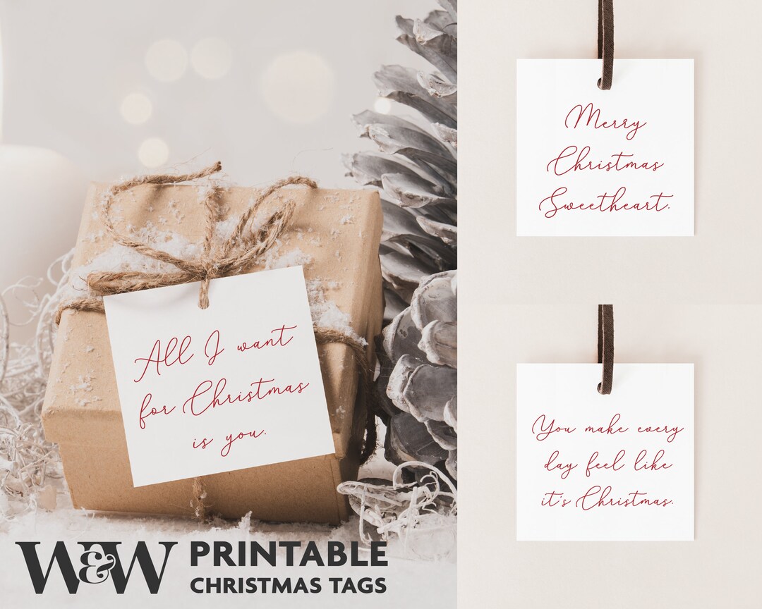 PRINTABLE Christmas Gift Tag Bundle Christmas Couples Gift - Etsy