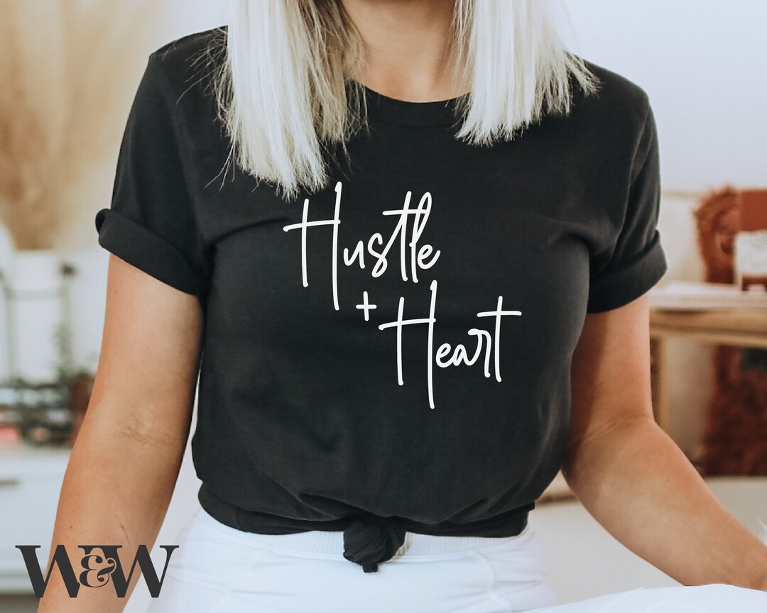 Hustle and Heart SVG Quote Cut File Motivational Saying Stencil Sign ...