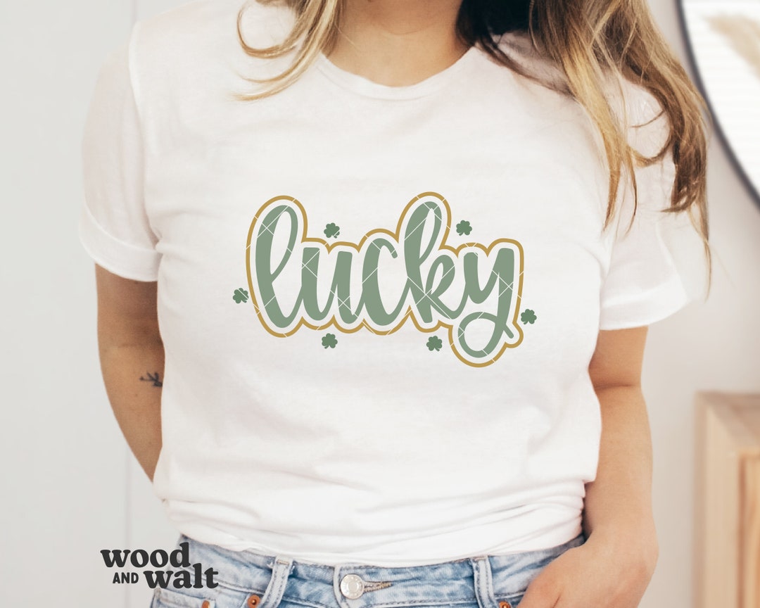 Lucky Outline SVG | St. Patrick's Day Cut File | Feeling Lucky ...