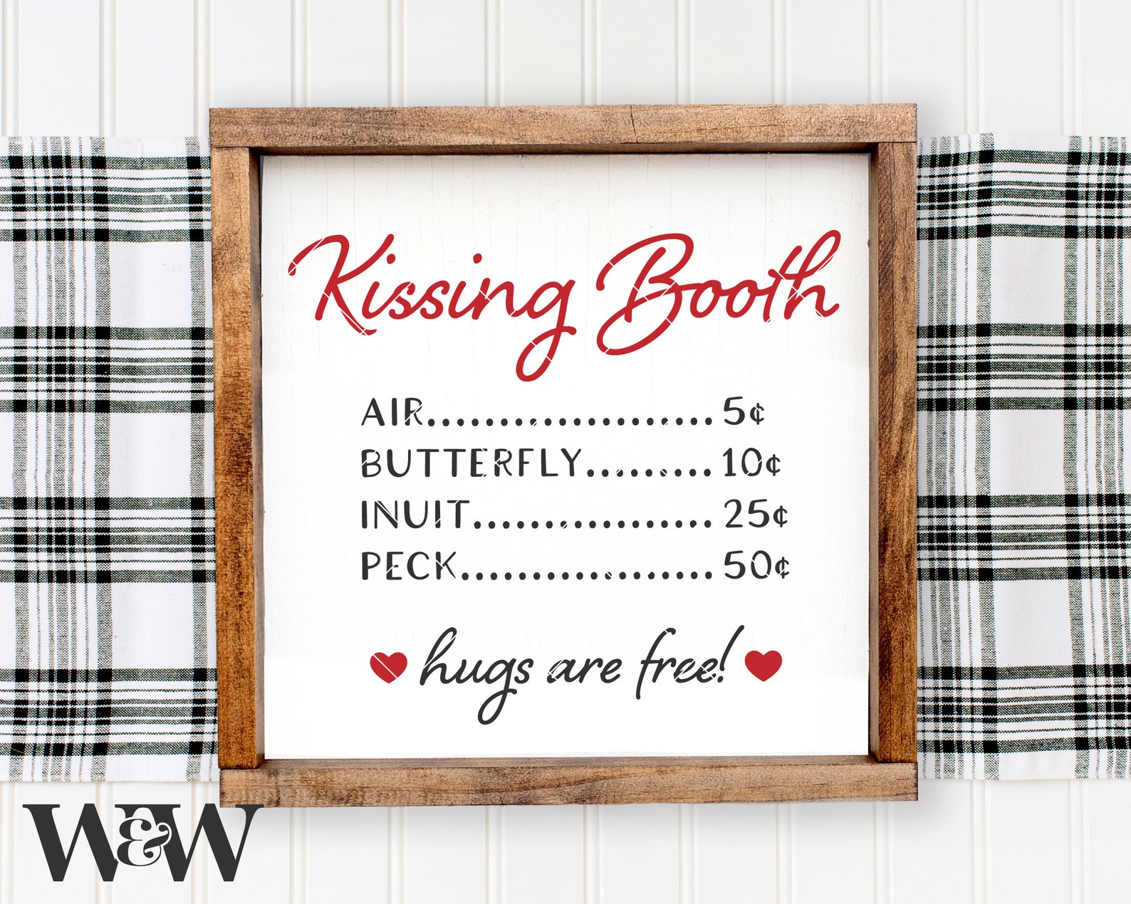 Kissing Booth List SVG Valentine's Day SVG Valentine - Etsy