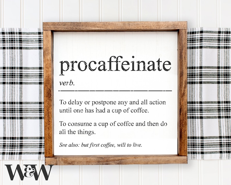 Procaffeinate Definition SVG | Funny Coffee Sign Cut File | Funny ...