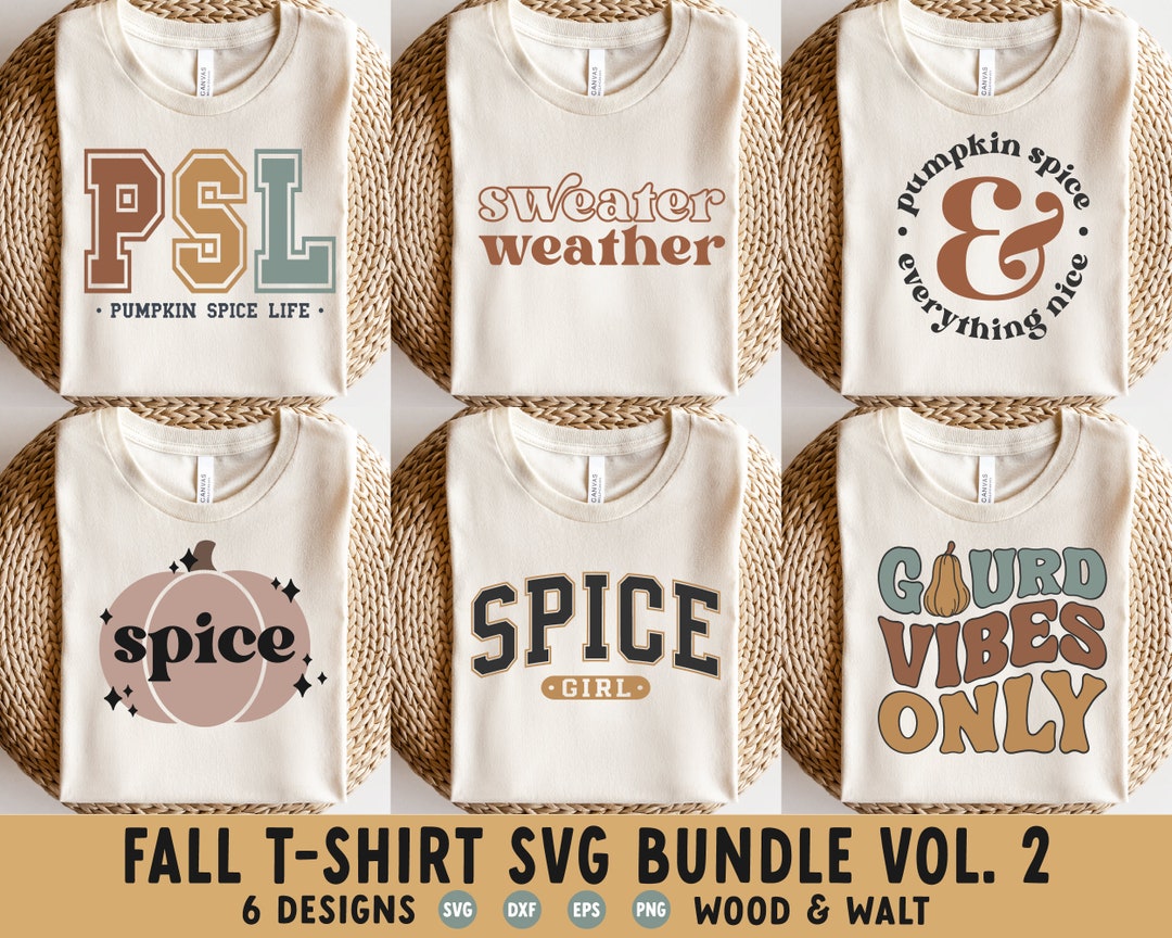 Fall T-shirt SVG Bundle Vol. 2 Fall SVG Bundle Autumn SVG Bundle ...