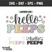 Hello Peeps SVG | Easter Door Hanger SVG | Round Easter Sign SVG ...